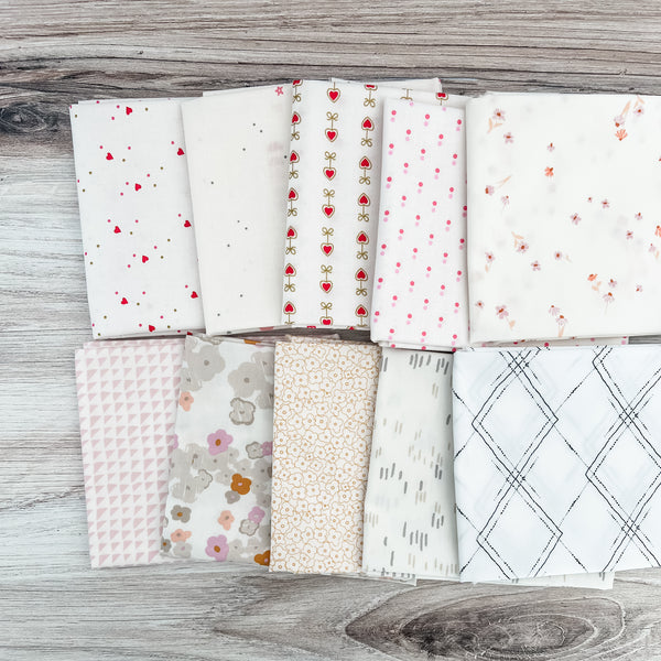 Sweet Love Low Volume Fat Quarter Bundle – Lady Belle Fabric